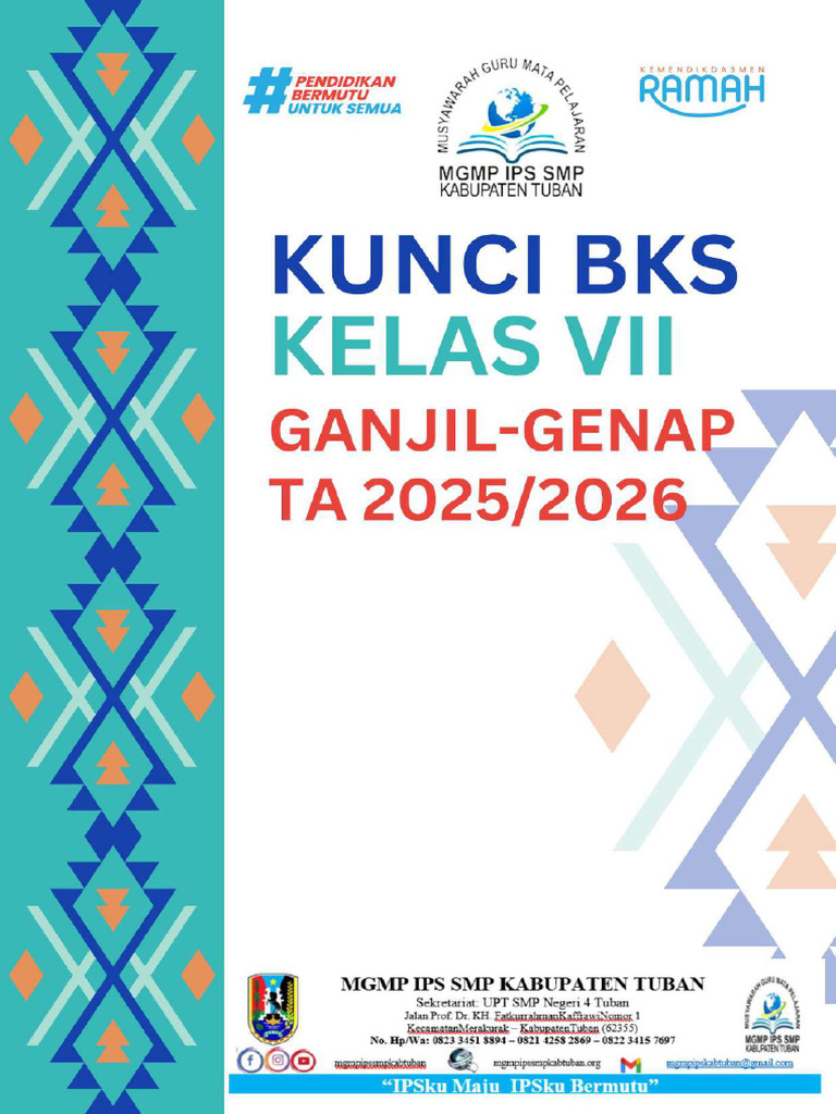Kumpulan Kunci Bks Ganjil Genap 2025-2026 | PDF