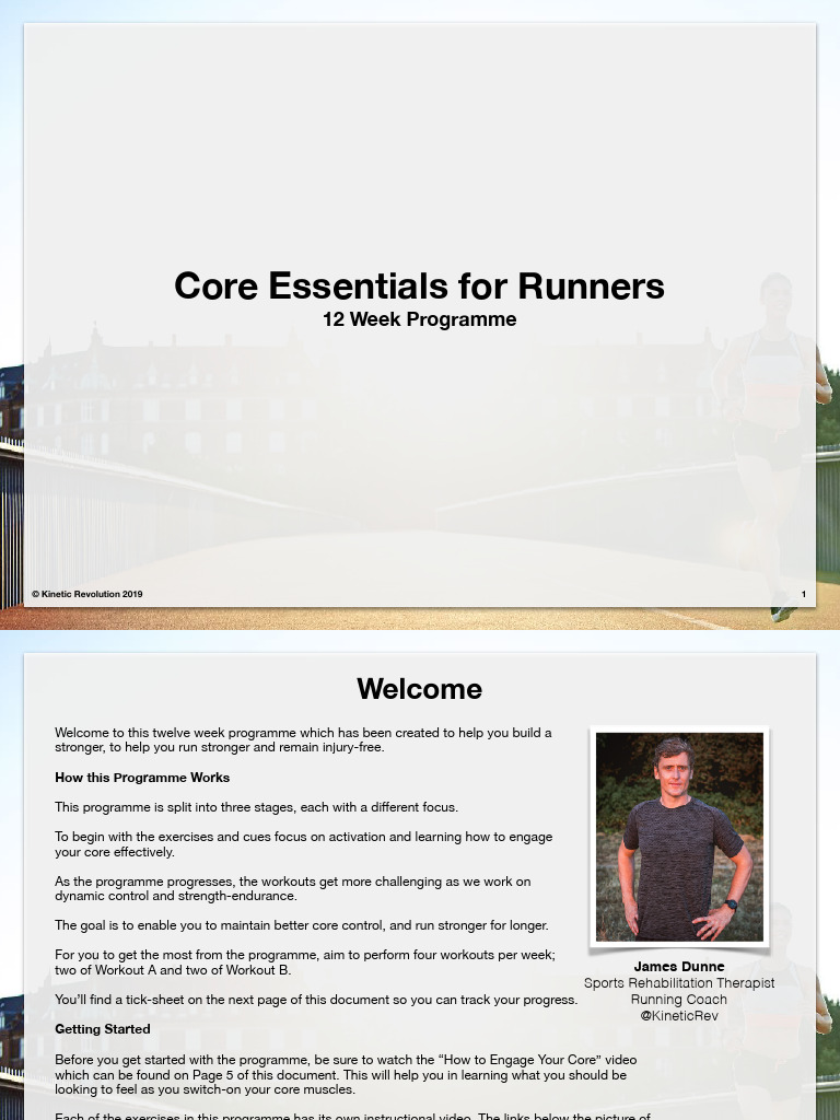 Core Essentials Programme For Runners v1 | PDF