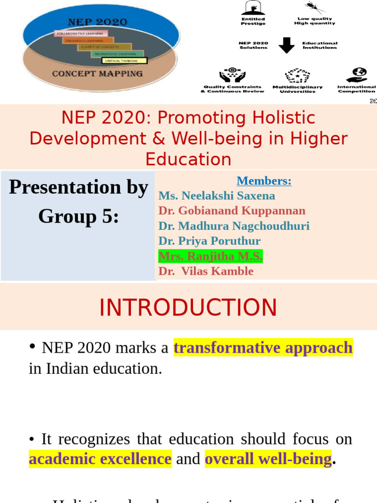 NEP PPT With Reforms With Image | PDF | Mental Health | Learning