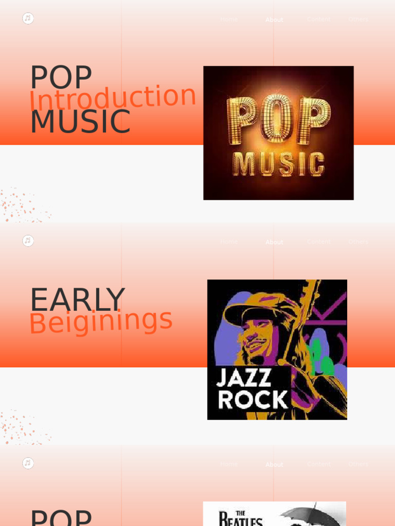 Evolution of Pop Music Through Decades | PDF
