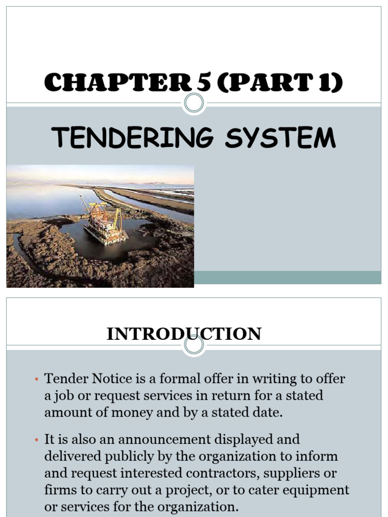 Understanding Tender Notices and Types | PDF