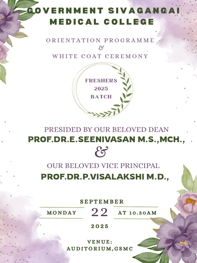 Freshers 2025 Orientation Ceremony Guide | PDF