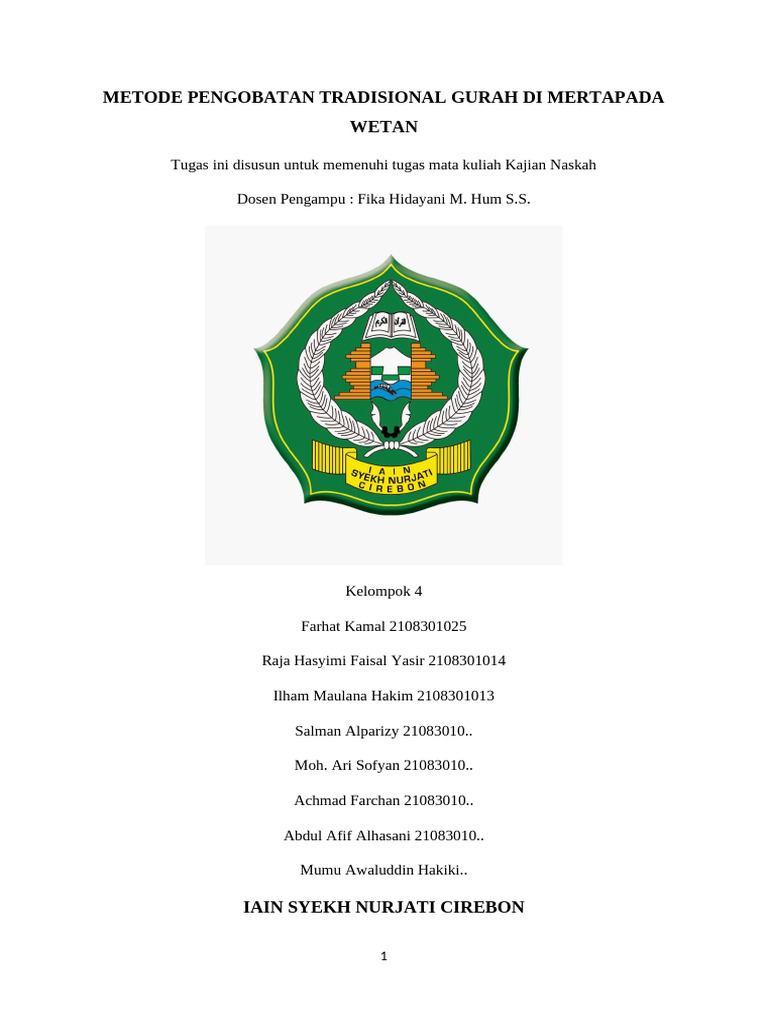 Pengobatan Tradisional Gurah Mertapada | PDF