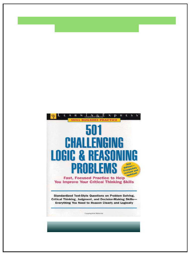 501 Challenging Logic and Reasoning Problems 2nd Edition Unknown ...