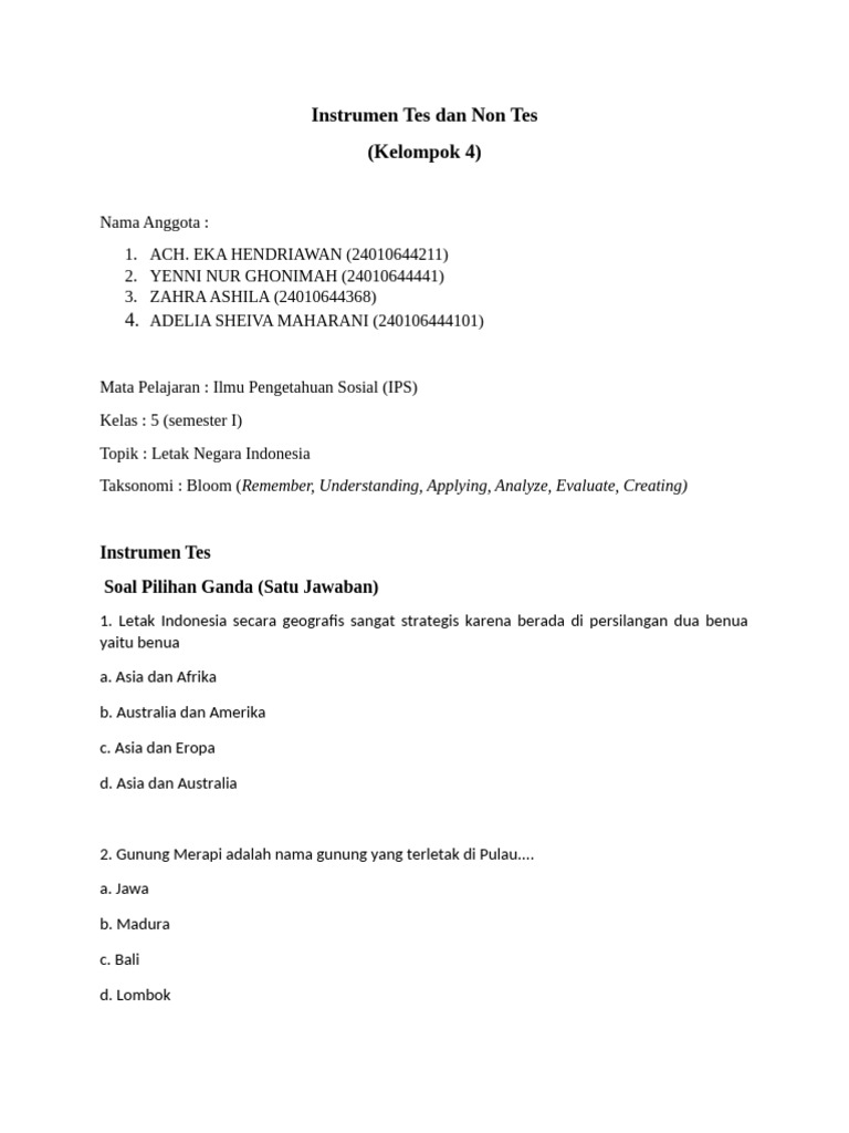Kelompok 4 IPS Taksonomi Bloom | PDF