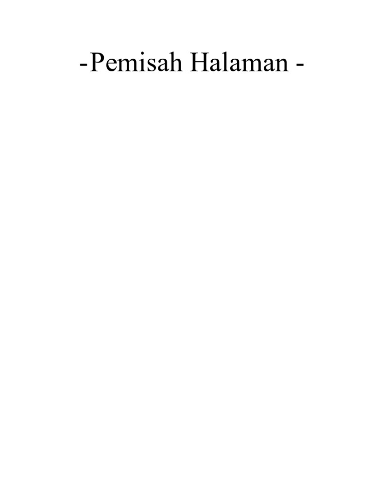 Pemisah Halaman | PDF