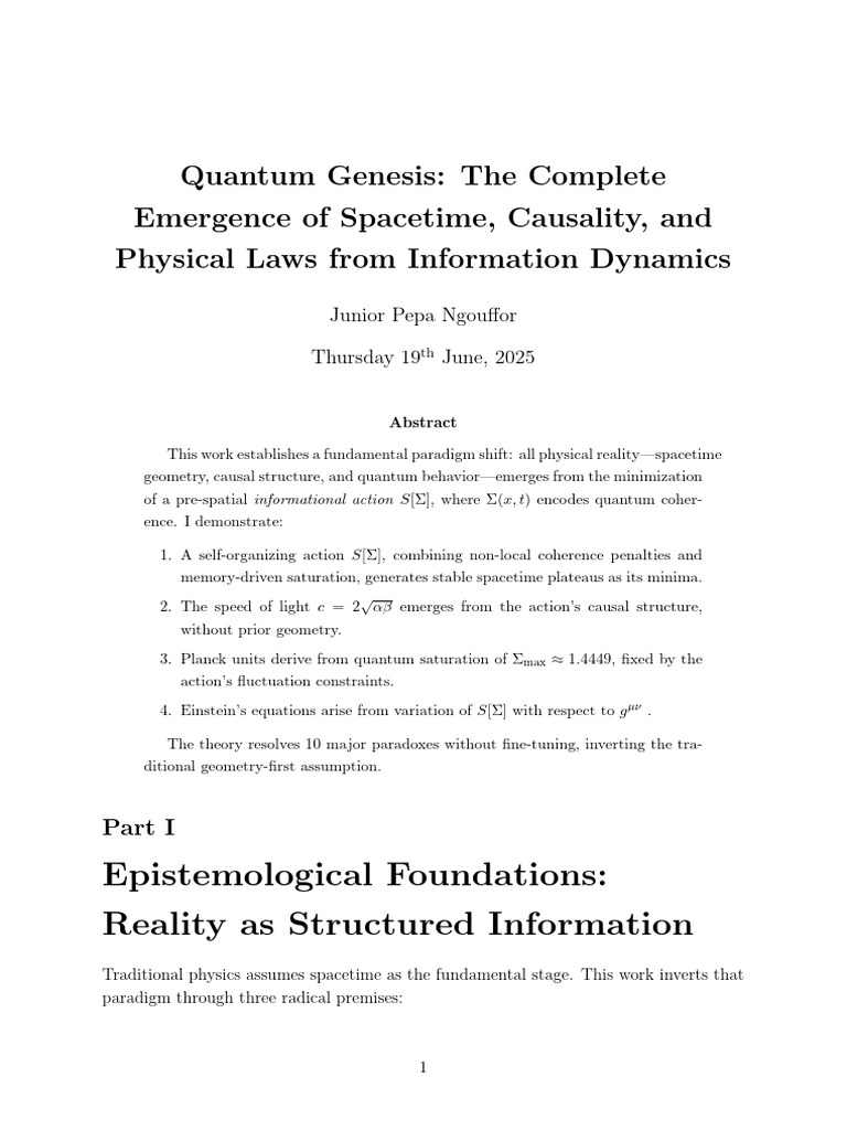 Quantum Genesis | PDF | Quantum Entanglement | Waves