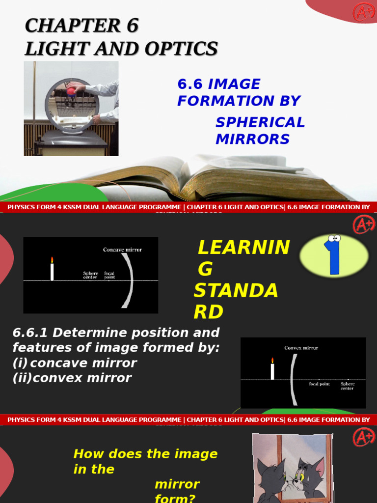 6.6 Image Formation by Spherical Mirrors (En) | PDF | Mirror | Sphere