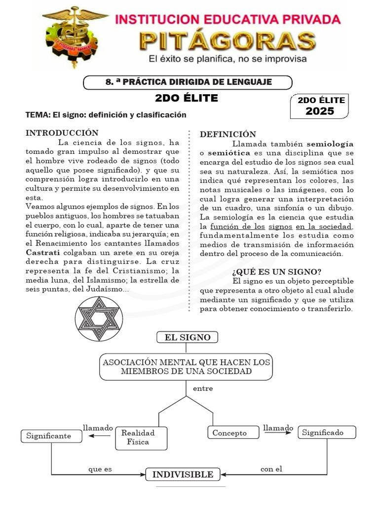 Clasificación y Definición de Signos | PDF | Palabra | Semiótica