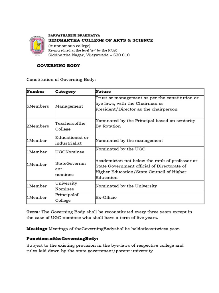 Statutory Bodies Overview | PDF