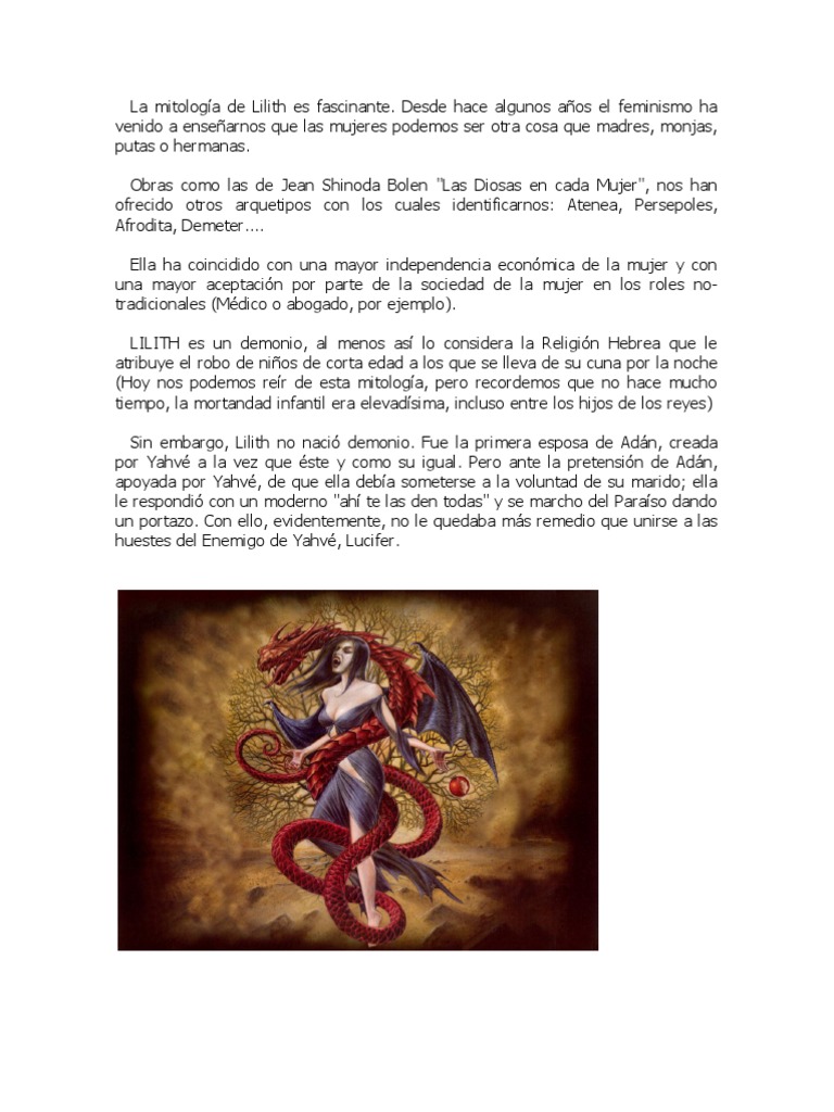 La Mitología de Lilith | PDF | Lilith | Demonios