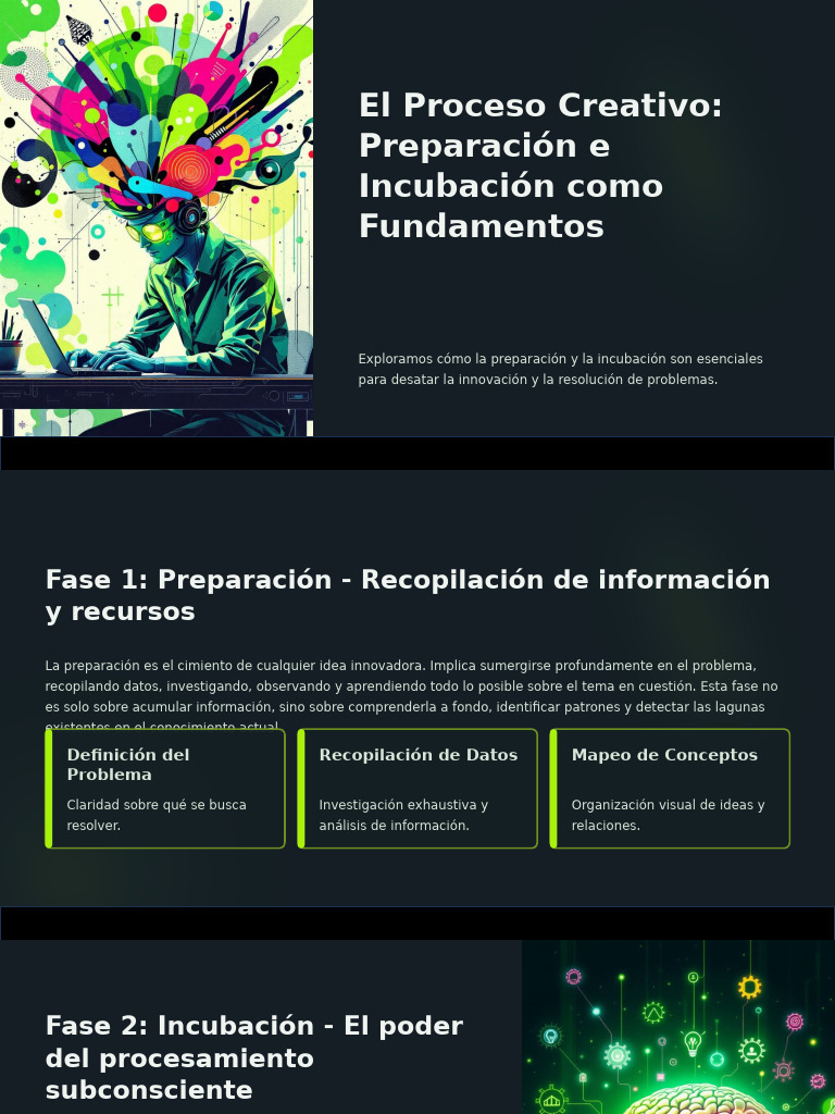 El Proceso Creativo Preparacion e Incubacion Como Fundamentos | PDF ...