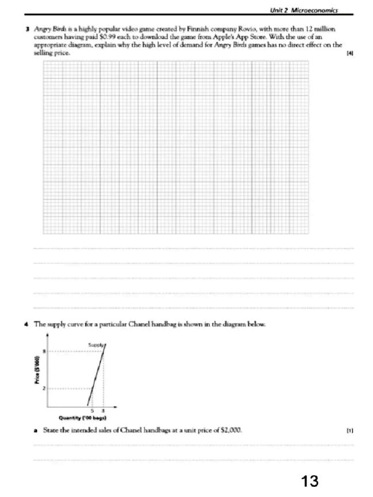 Price Elasticity of Supply Worksheet | PDF