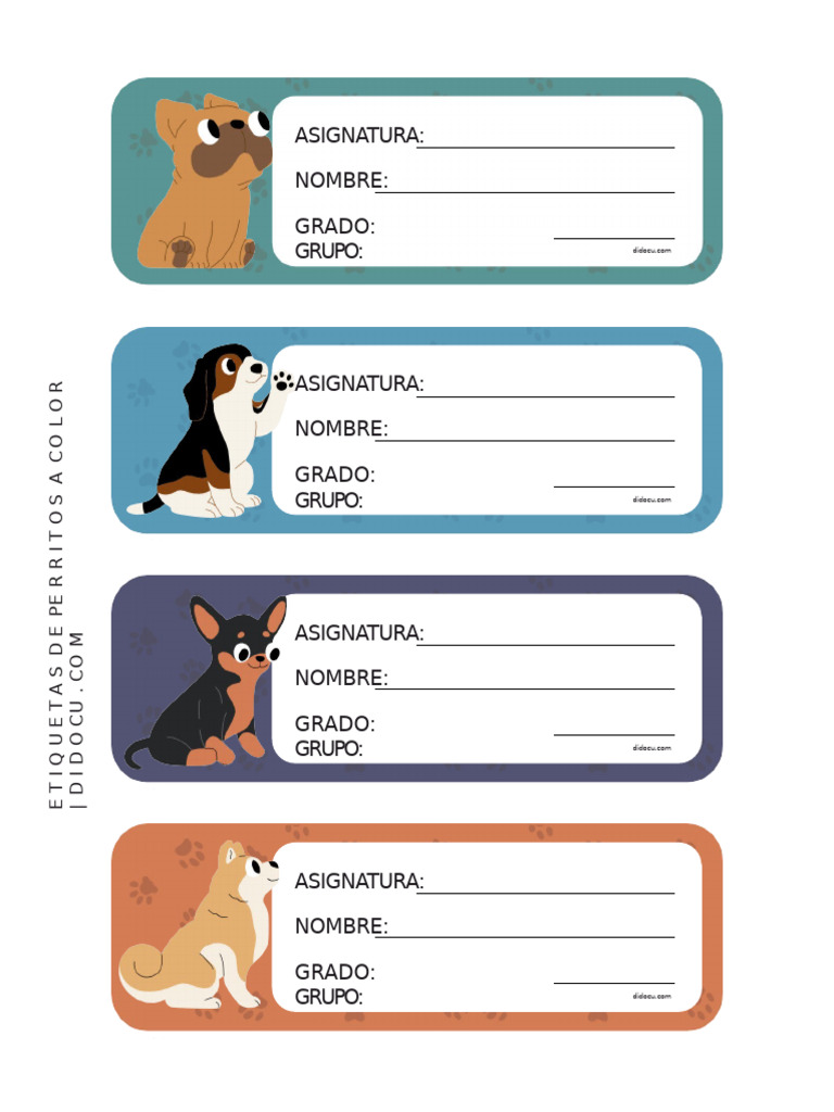Etiquetas de Perritos | PDF