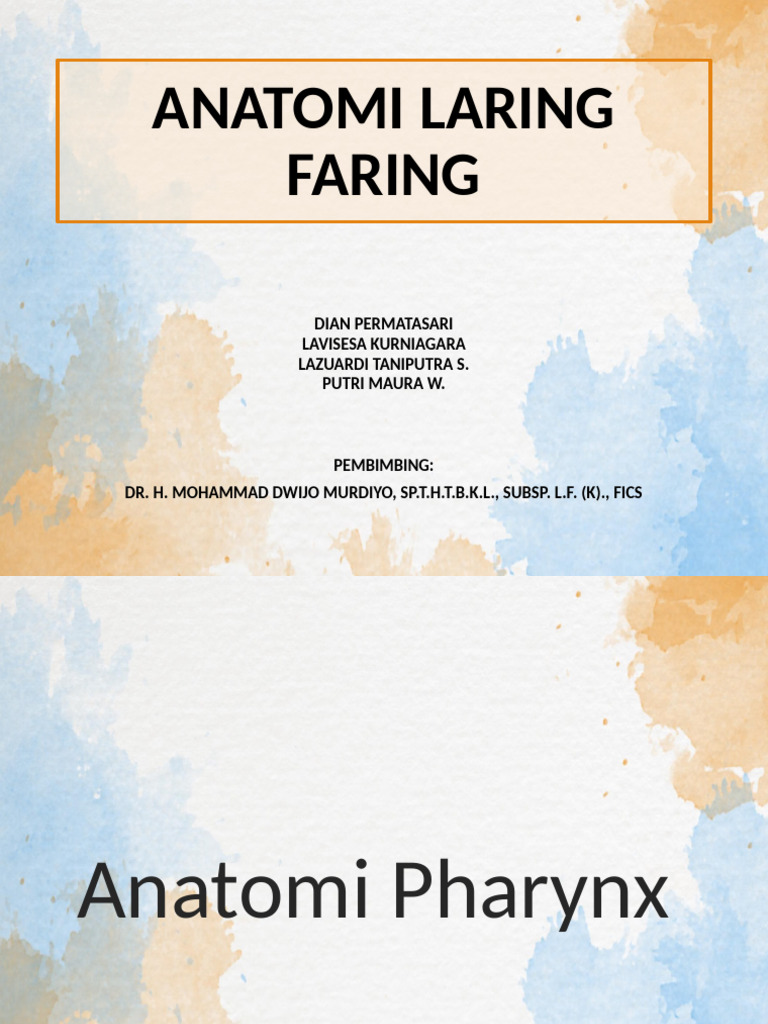 Dr. MDM - Anatomi Laring Faring | PDF