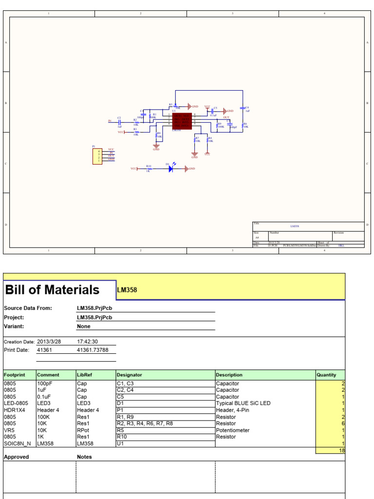 LM358 Schematic Diagram | PDF | Electrical Engineering | Electricity