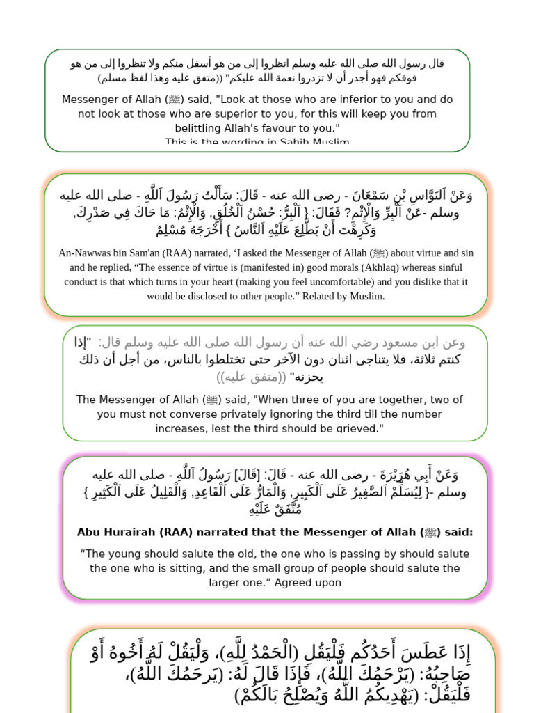Teachings of Prophet Muhammad on Morality | PDF | Allah | Prophets And ...