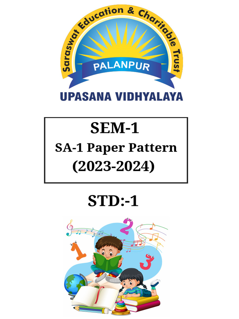 Std1 Sa1 Paper Pattern | PDF