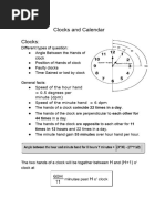 Calendar Reasoning Cheat Sheet | PDF