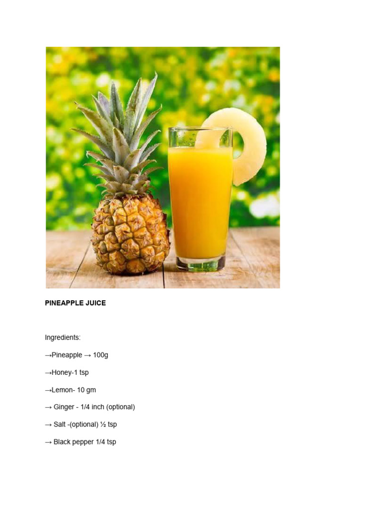 Pineapple Juice | PDF