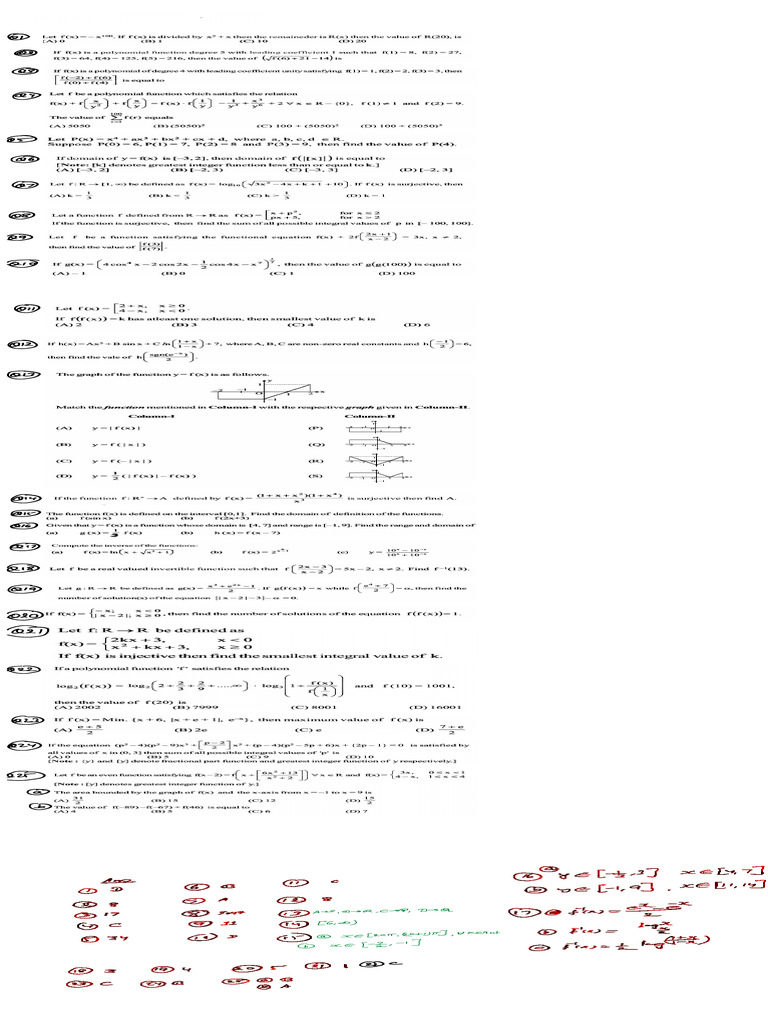 Function Special DPP | PDF