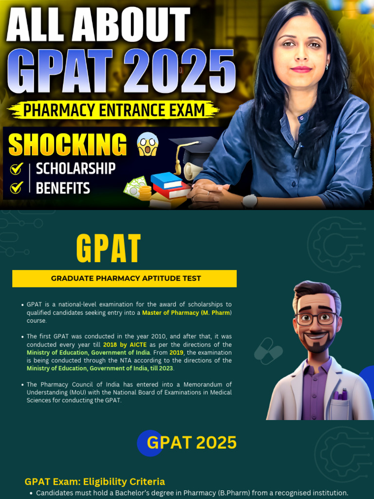 GPAT 2025: Exam Benefits and Details | PDF | Pharmaceutical Sciences ...