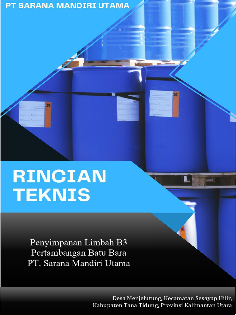 Rincian Teknis TPS Limbah B3 Pertambangan | PDF