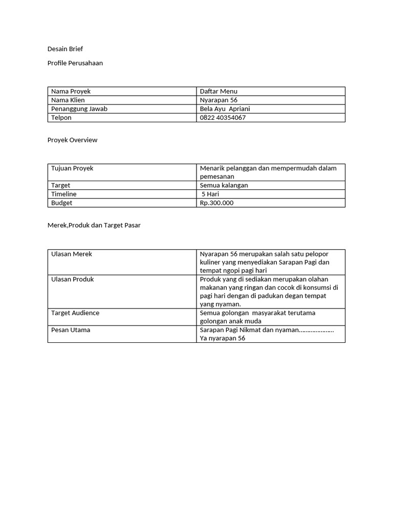 Desain Brief | PDF