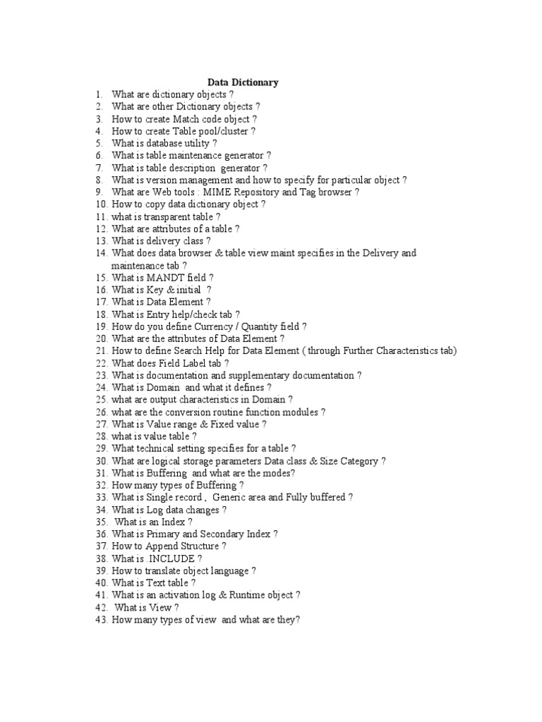 Data Dictionary | PDF