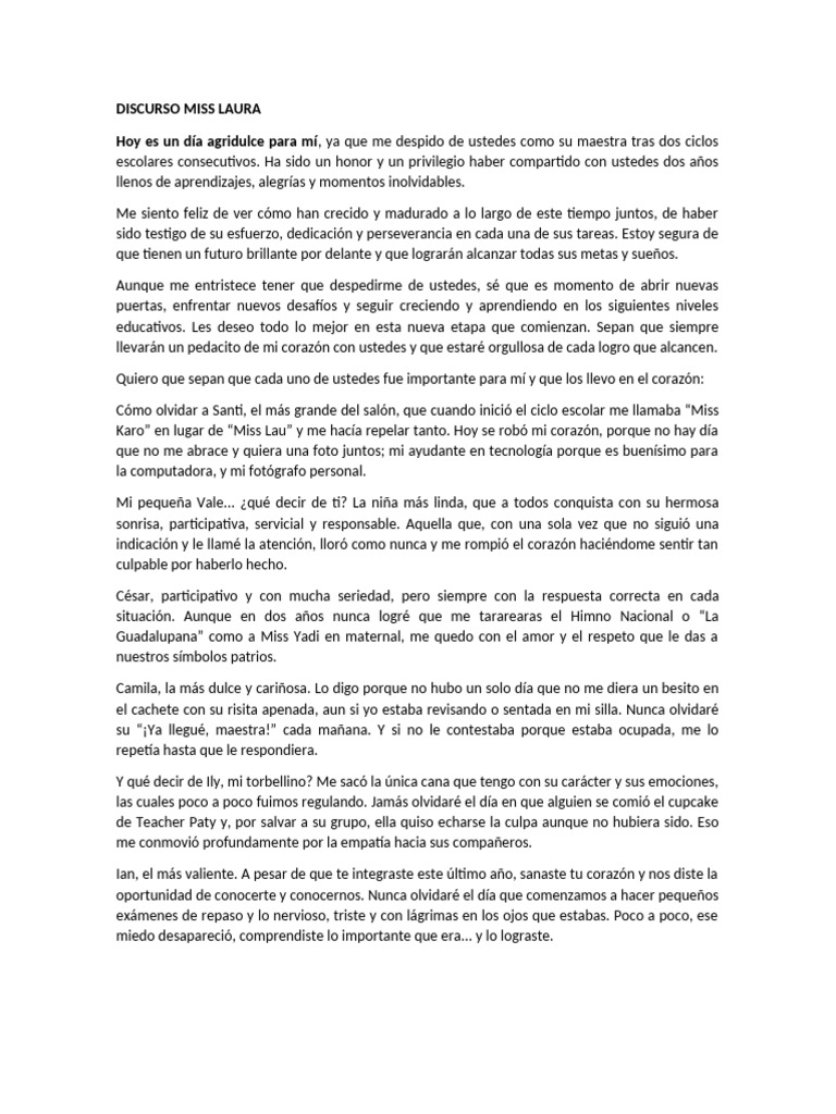 Despedida emotiva de Miss Lau | PDF