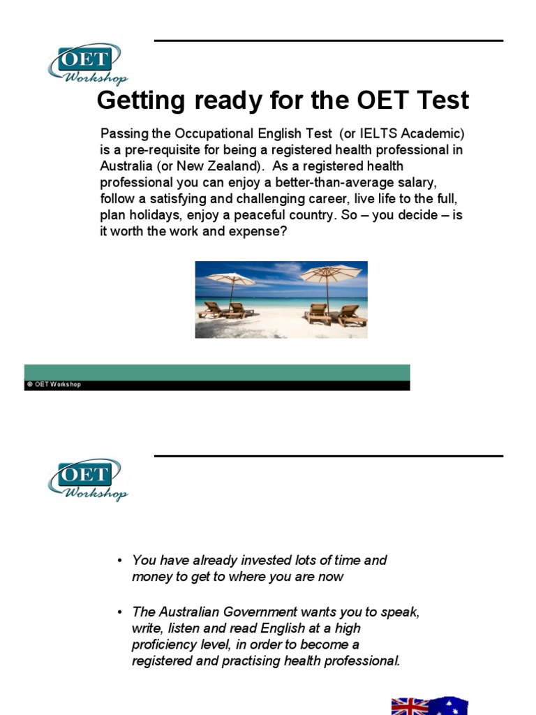 The OET Test - An Outline | PDF | Foreign Language Studies