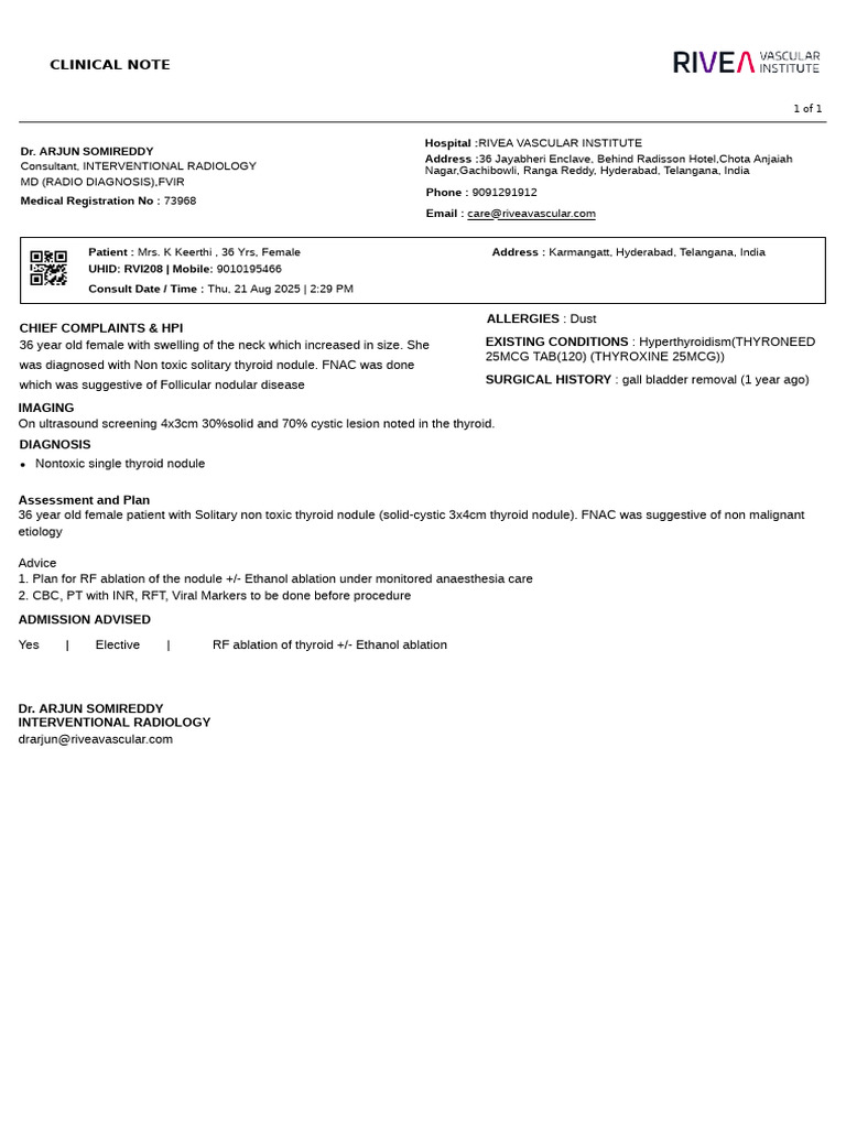 Clinical Note | PDF