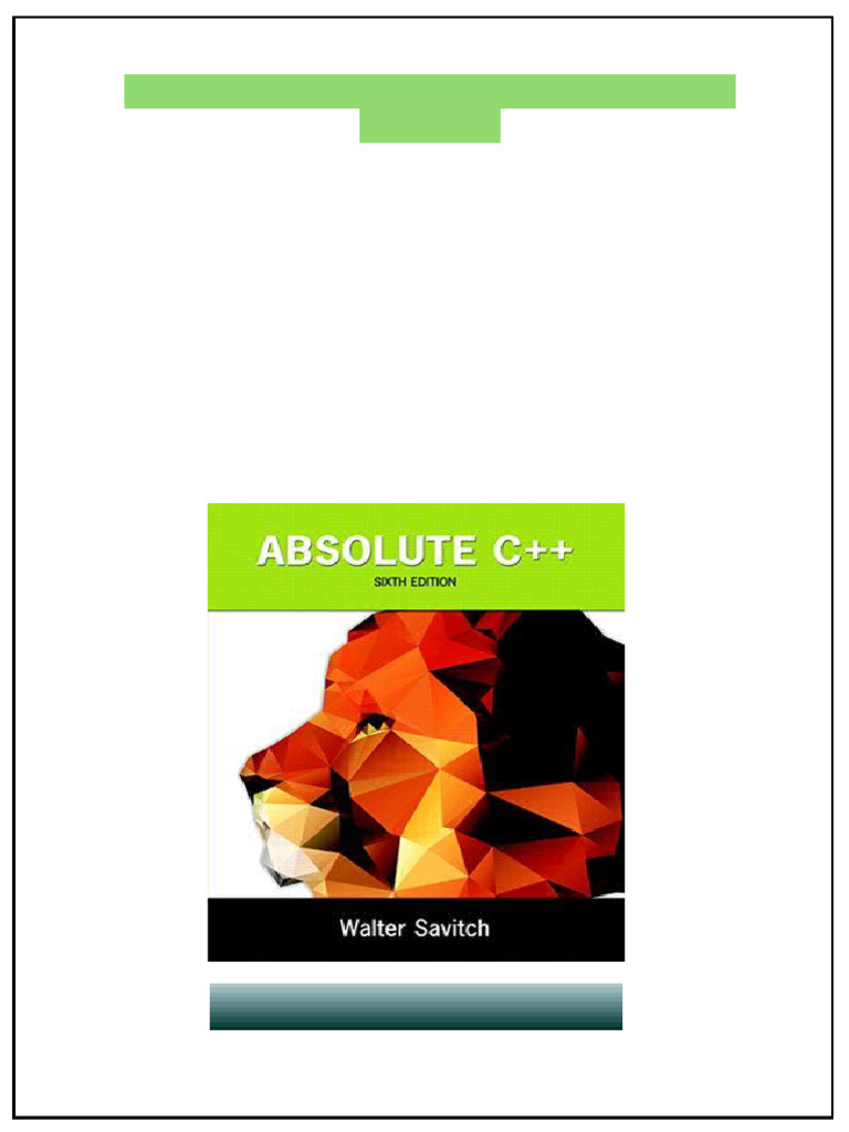 Absolute C 6th Edition Edition Savitch No Waiting Time | PDF | C++ ...