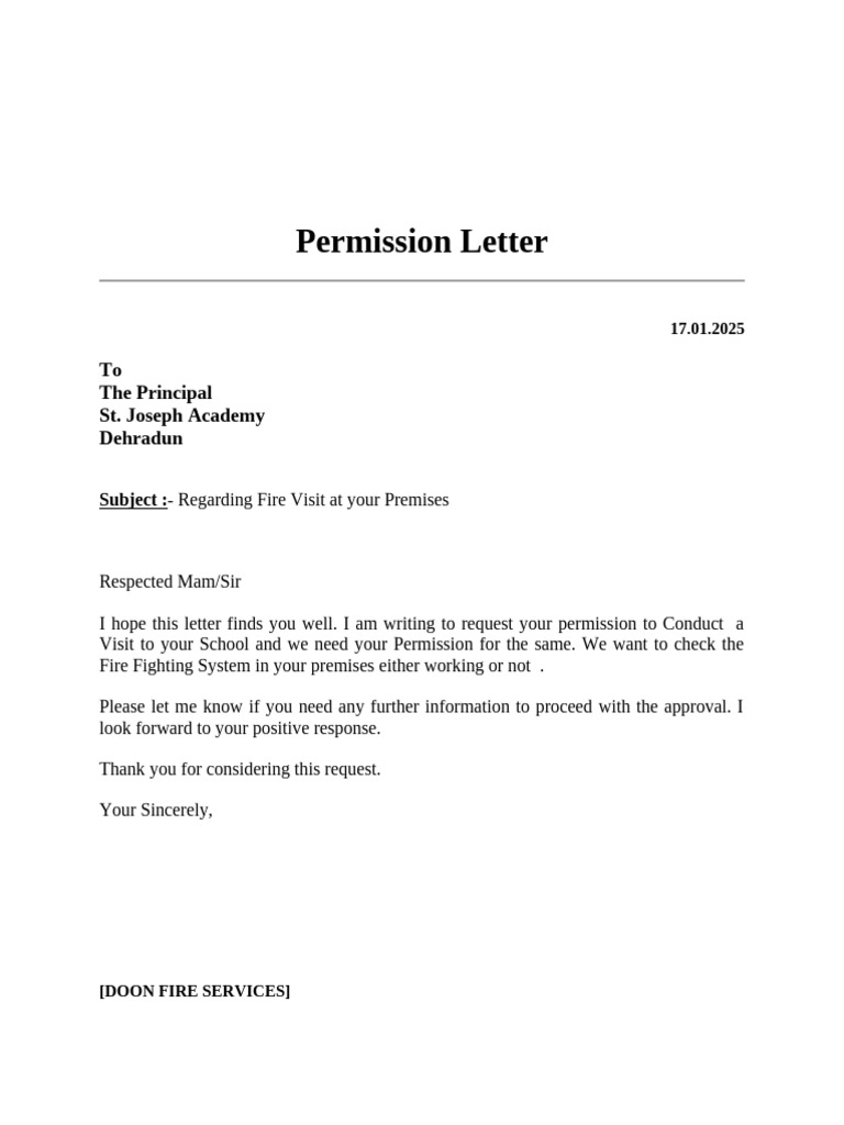 Permission Letter | PDF