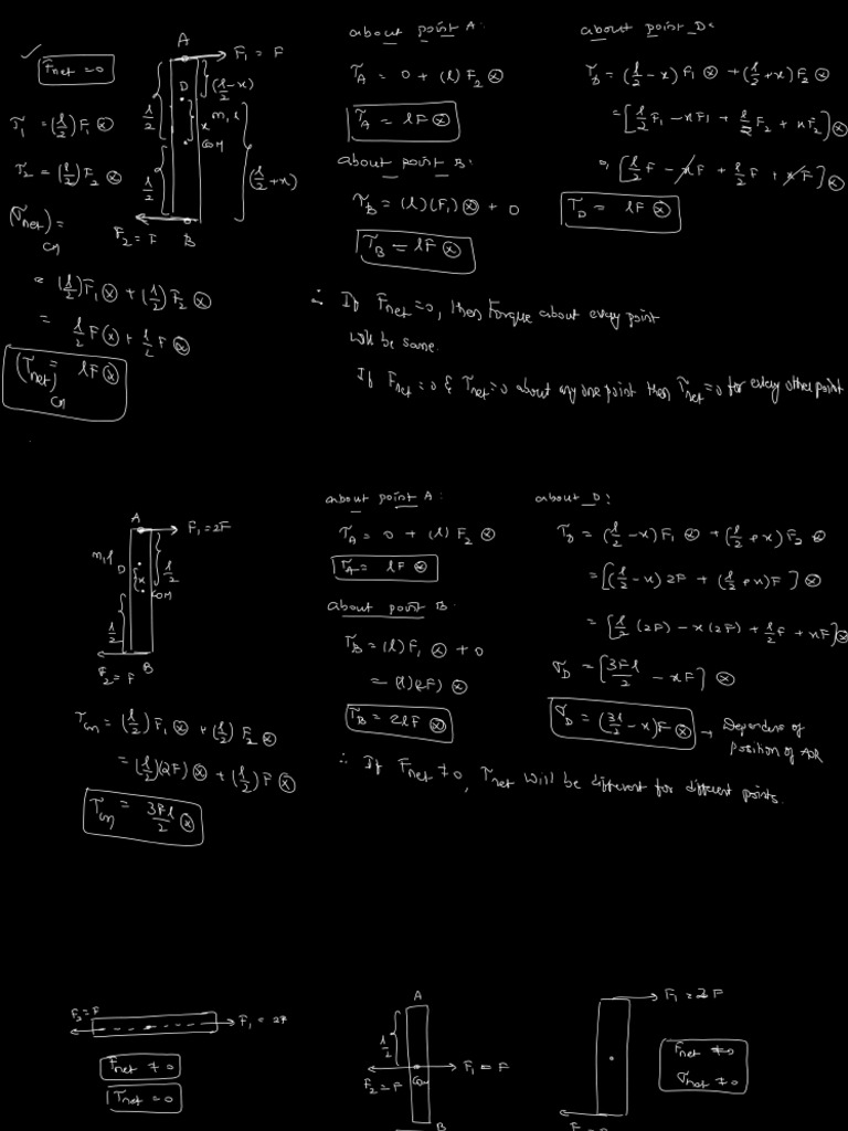 Rotational Dynamics - 1 Notes | PDF