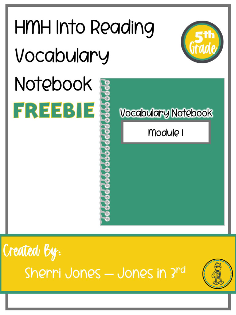 3rd Grade Vocabulary Notebook Module 1 | PDF