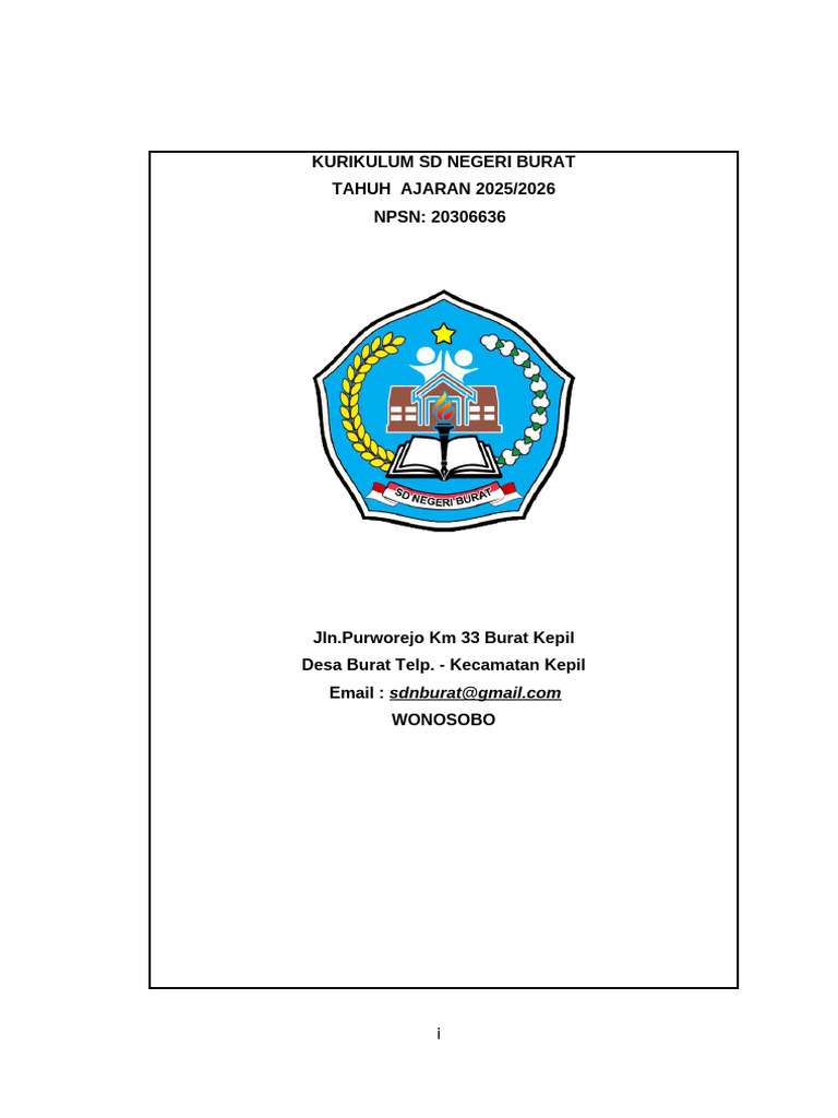 Kurikulum SD Negeri Burat 2025/2026 | PDF