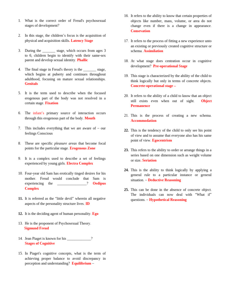 Ped Quiz | PDF | Psychology | Behavioural Sciences
