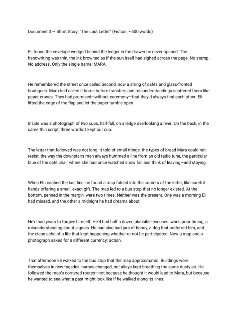 Short StoryThe Last Letter | PDF