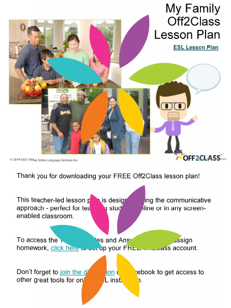 ESL Lesson Plan: My Family | PDF