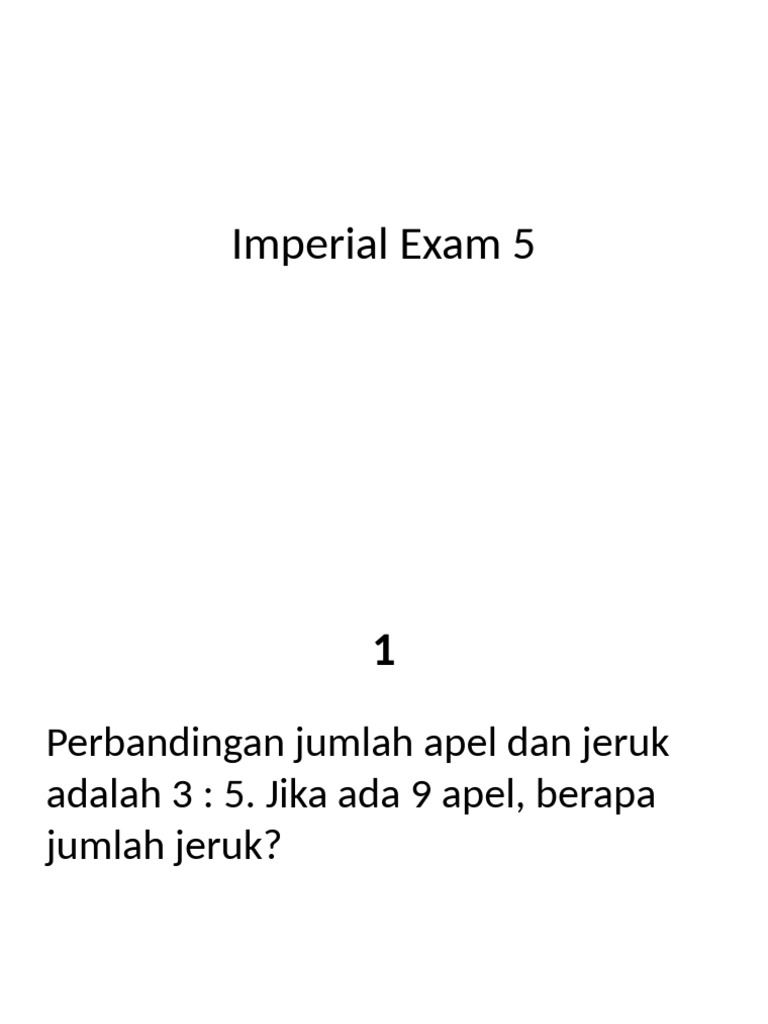 Imperial Exam 6 - Math | PDF