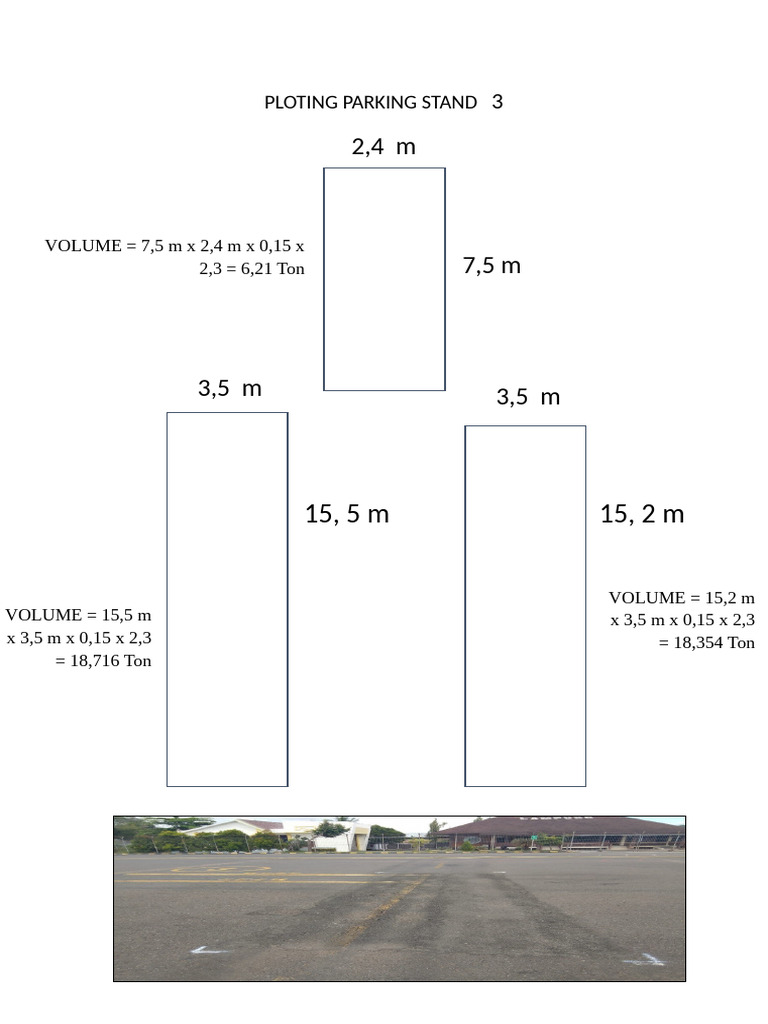 Parking Stand Volume Calculations | PDF