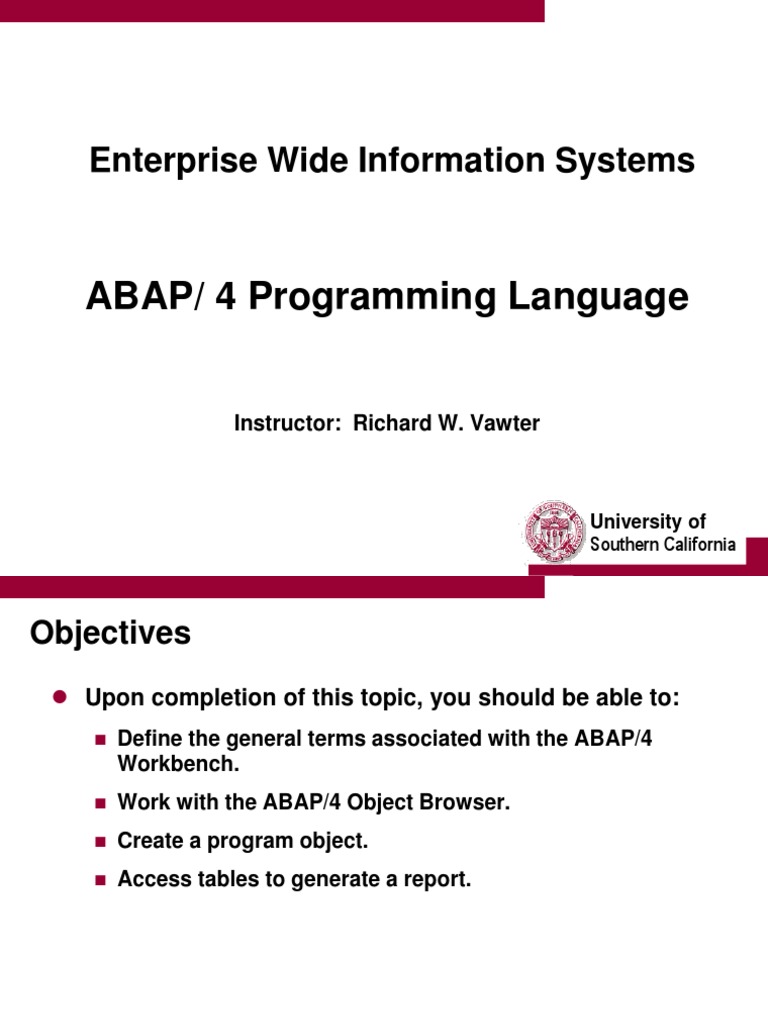 ABAP Programming Language Overviews | PDF
