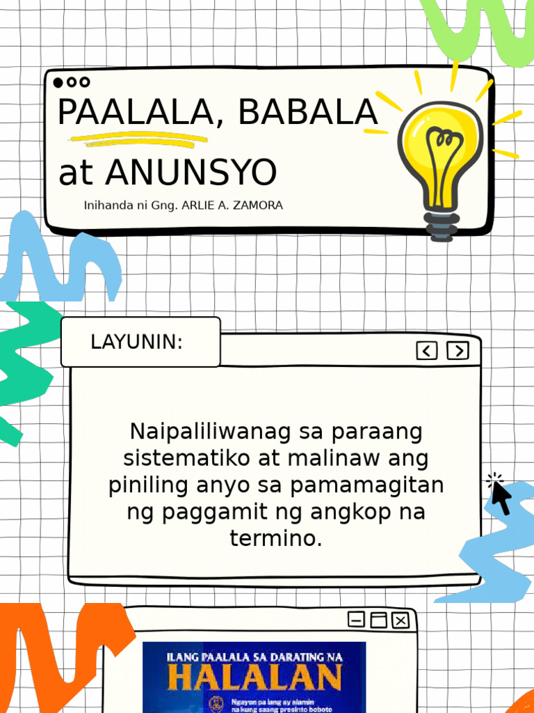 Tvl-Q2-1-Paalala, Babala, Anunsyo | PDF