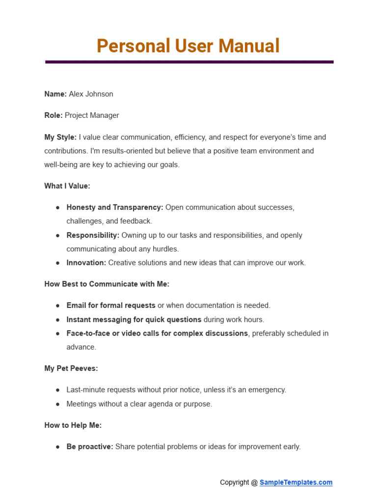 Personal User Manual for Project Managers | PDF