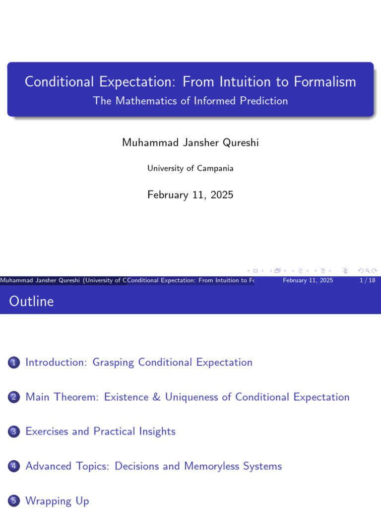 Understanding Conditional Expectation | PDF | Expected Value | Forecasting