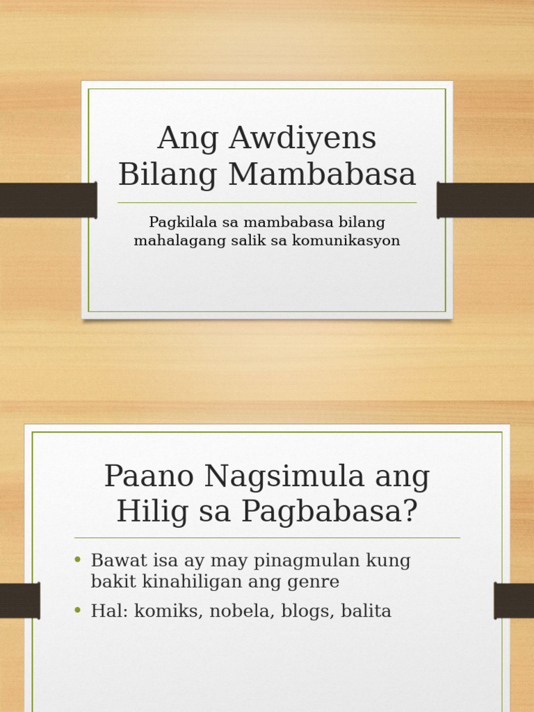 Ang Awdiyens Bilang Mambabasa | PDF