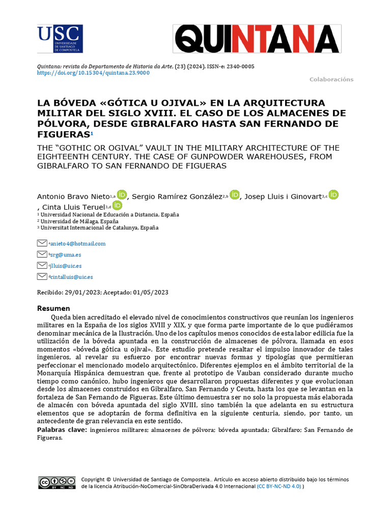 Bóveda Ojival en Almacenes de Pólvora | PDF | Bóveda (Arquitectura ...