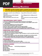 Milling Machine Sop | PDF