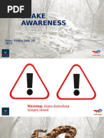 Snake Awareness Toolbox Talk | PDF
